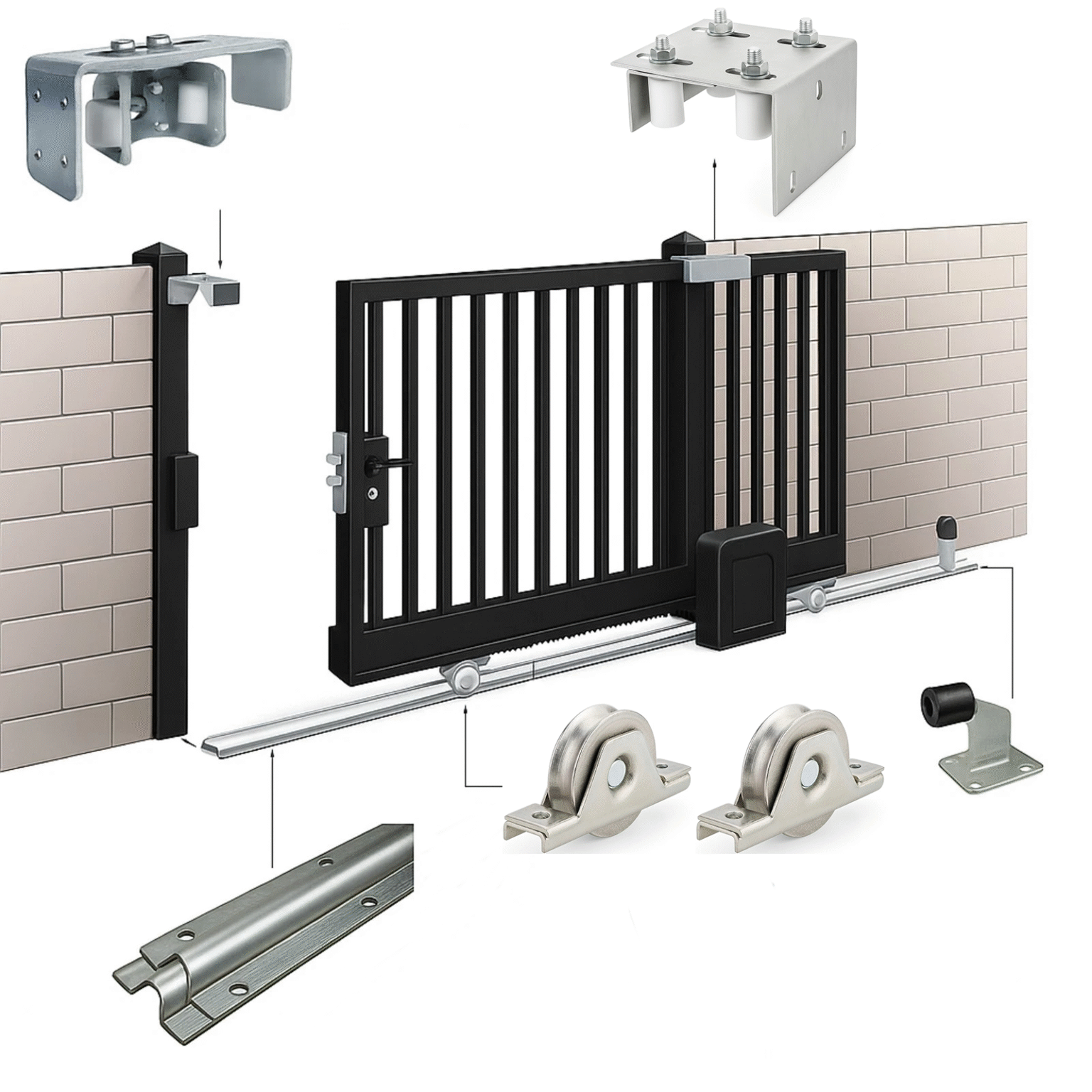 Trackless Sliding Gate Hardware & Cantilever Gate Kits UK