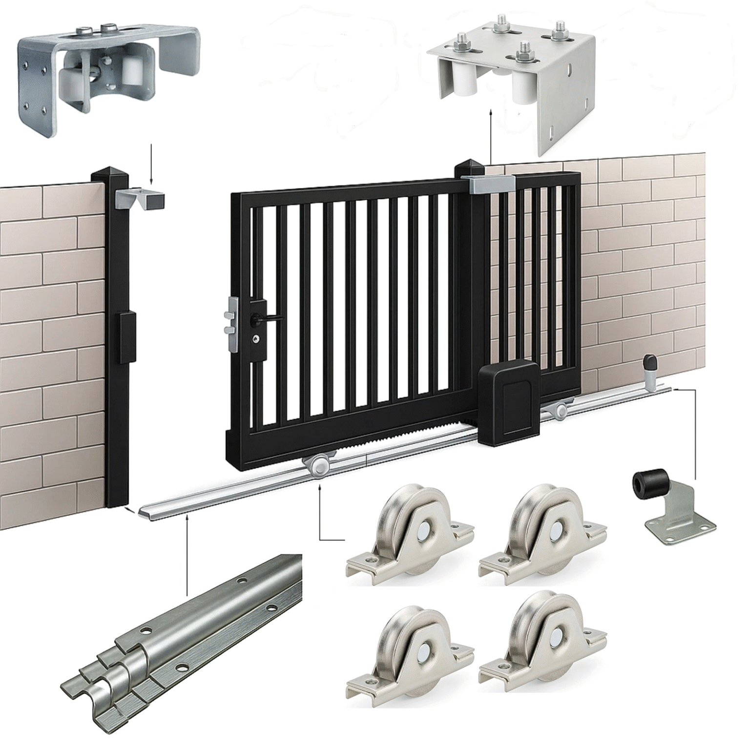 Trackless Sliding Gate Hardware & Cantilever Gate Kits UK