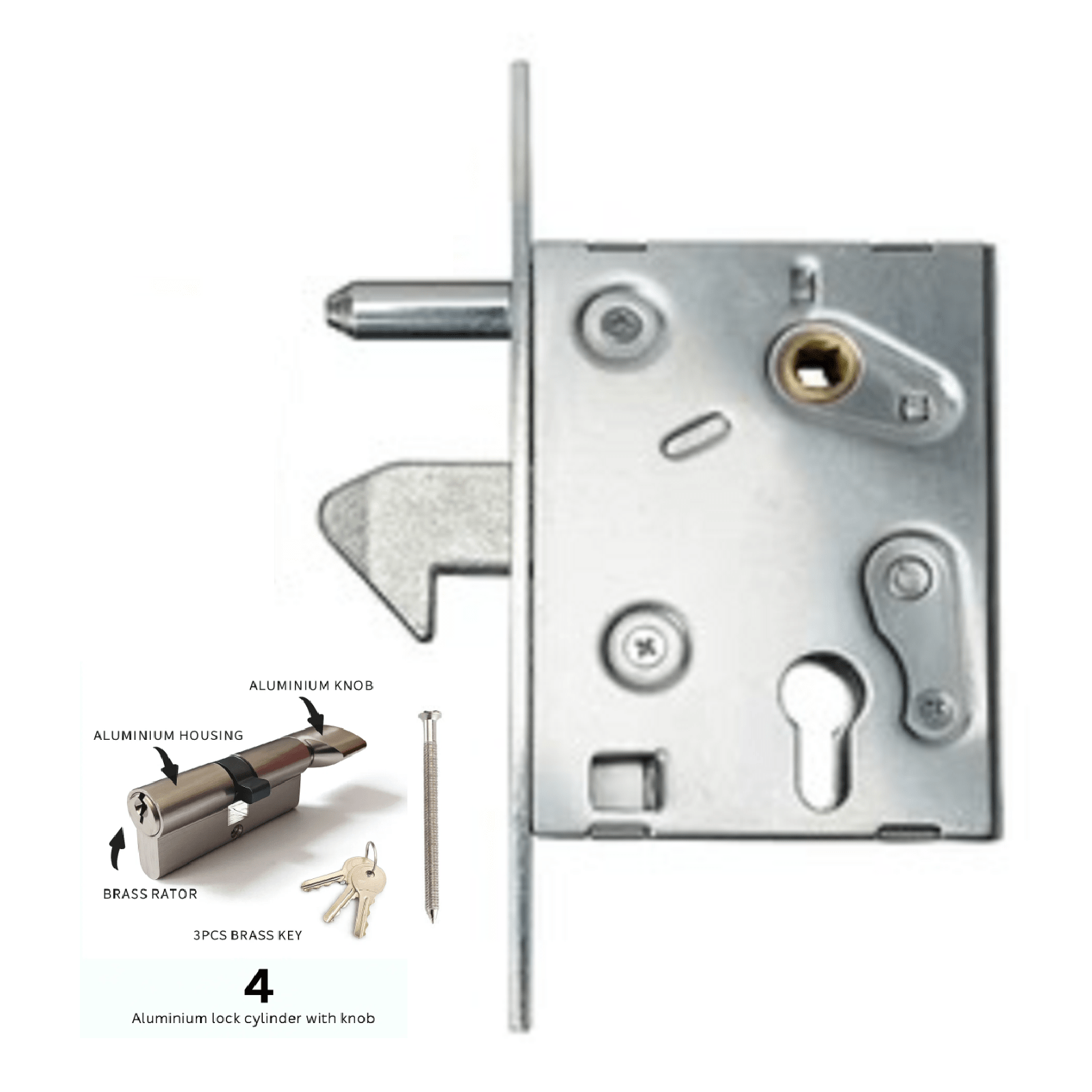 Heavy Duty Sliding Gate Door Lock Euro Cylinder Security